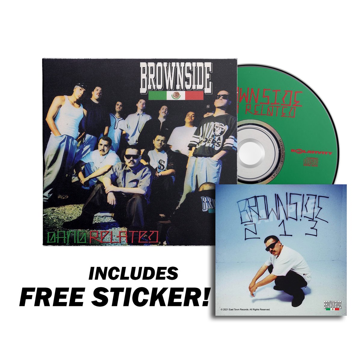 Brownside - Gang Related (CD Single) [Repress] + STICKER | BROWNSIDE