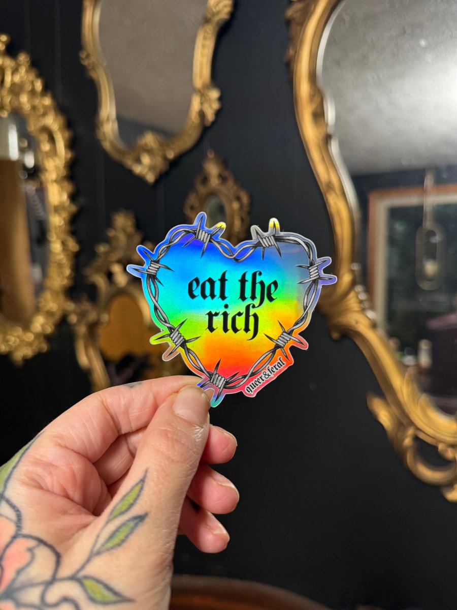 “Eat The Rich” Sticker (The Trevor Project Donation) | Bewitched Oddities