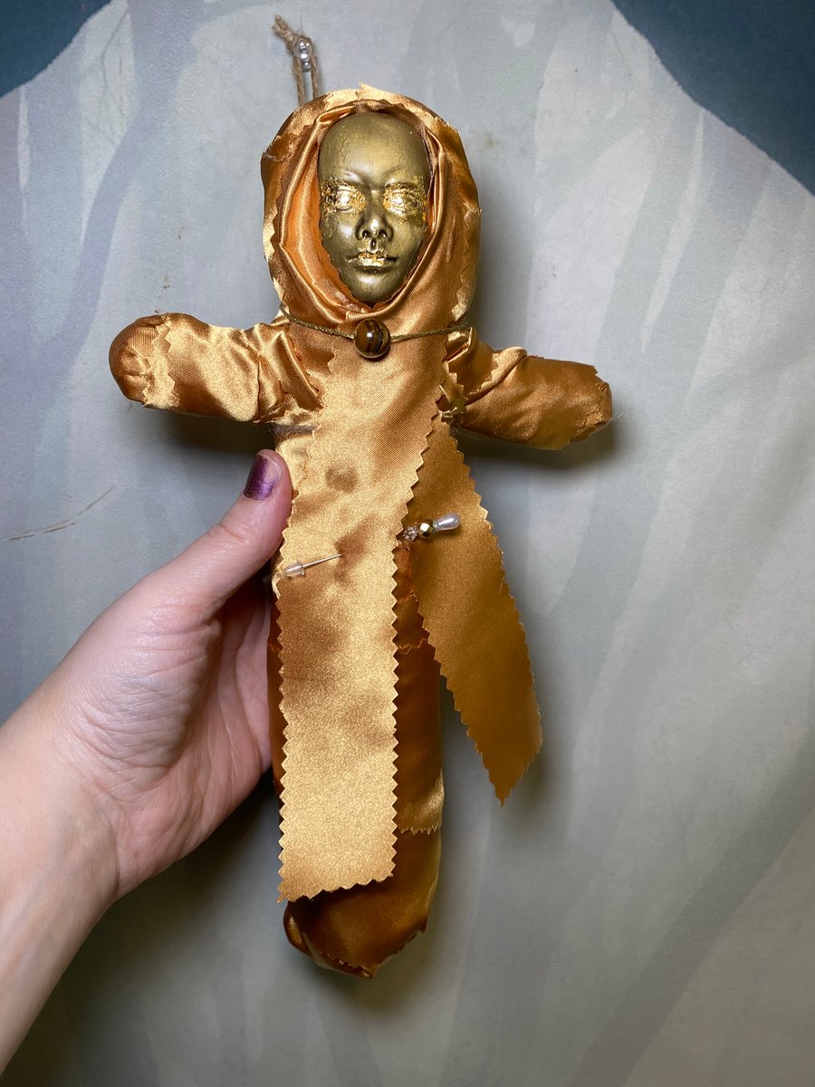 Gold Good Luck Voodoo Doll By Ugly Shyla | uglyshyla