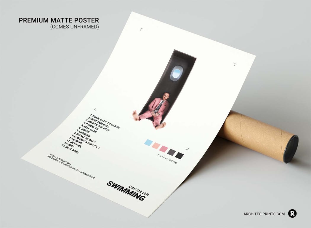 Mac Miller - Swimming Album Cover Poster | Architeg Prints