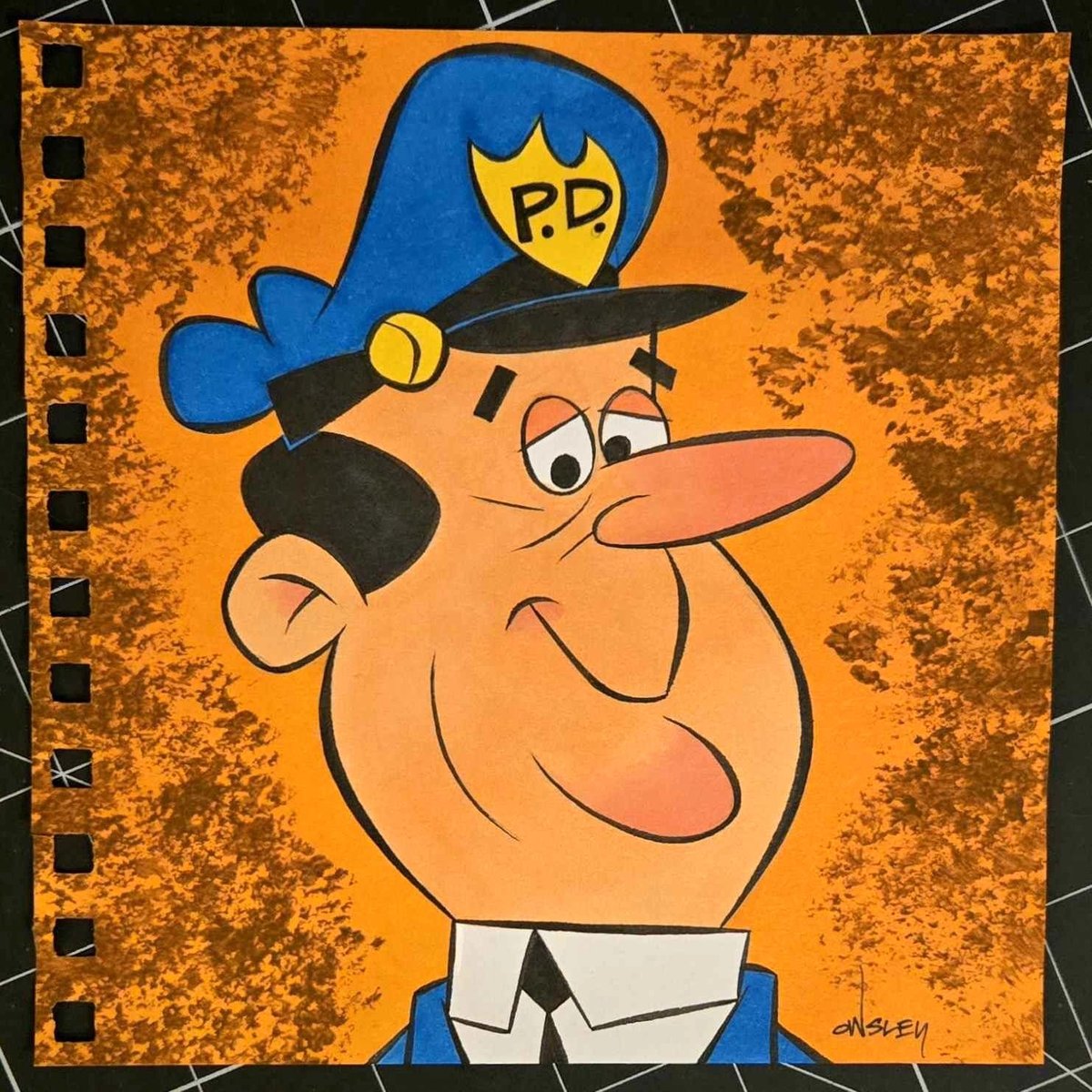 TOP CAT's OFFICER DIBBLE! 6x6 SKETCHBOOK ORIGINAL ART! HANNA-BARBERA ...