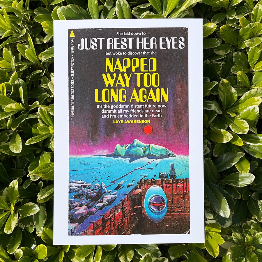 Napped Way Too Long Again - 6 x 9 print | Paperback Paradise