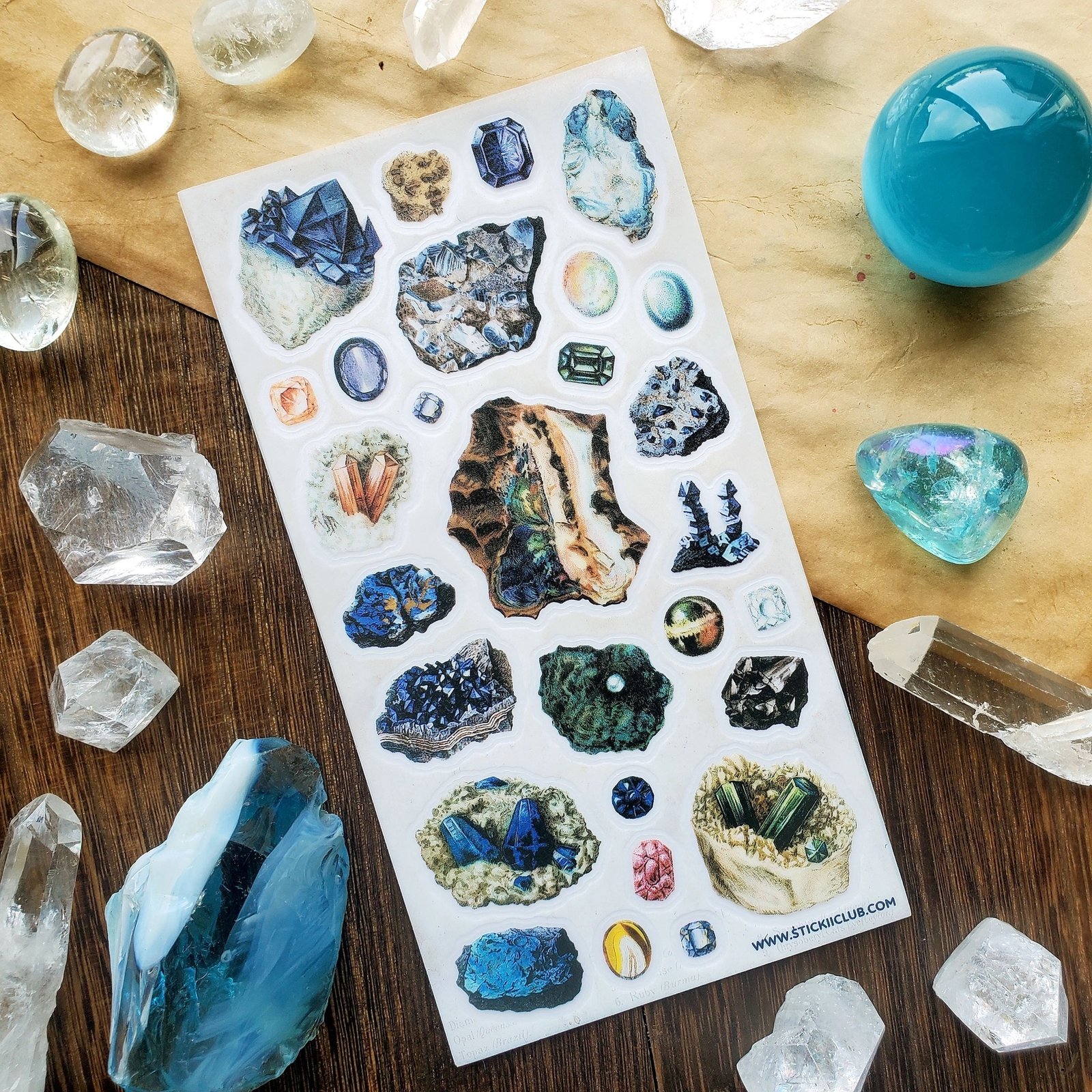 Ocean Crystals Sticker Sheet | The Well-Appointed Desk Shop