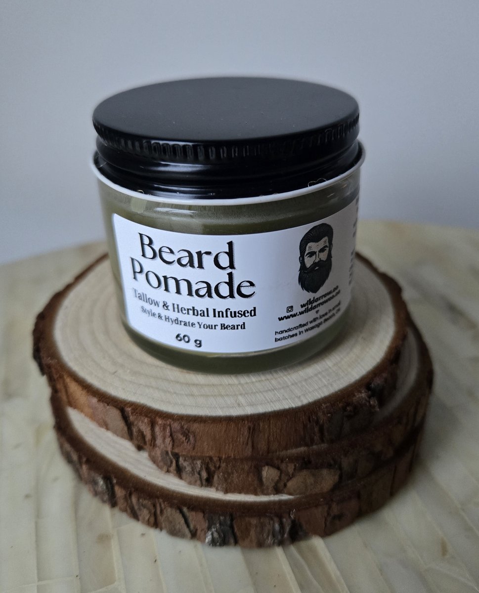 Beard Pomade | Herbal Infused Tallow Styling & Nourishment | Wild Arrow Co