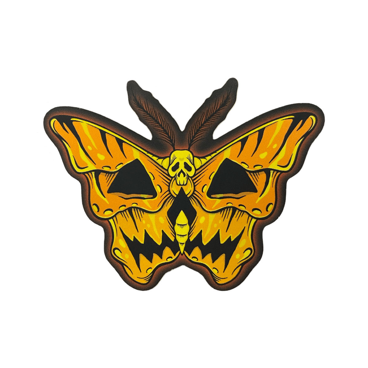 Halloween Head Moth sticker | CROM WORX