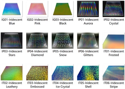 Acrylic (PMMA) Iridescent/Radiant Sheets, 3.0mm thickness (.118"), 14 ...