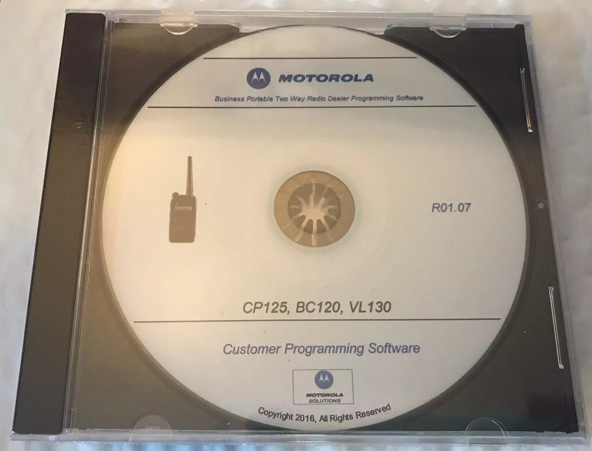 Motorola CP125 BC120 VL130 Radio R01.07 Programming CPS | Radio Software