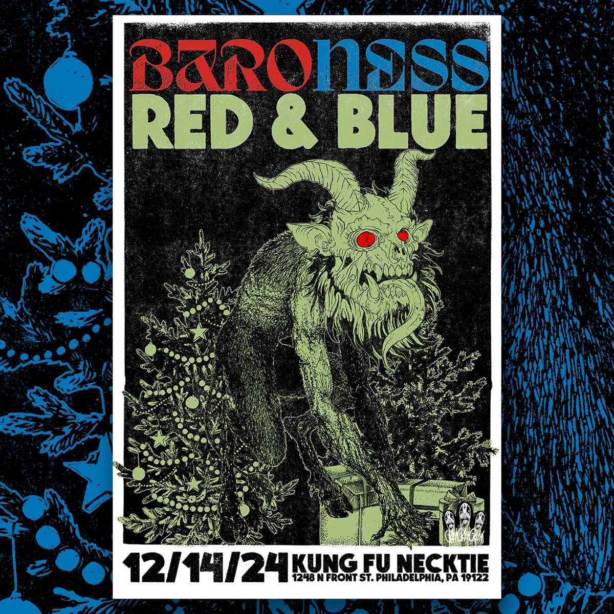 Baroness RED&BLUE show poster | johndyerbaizley