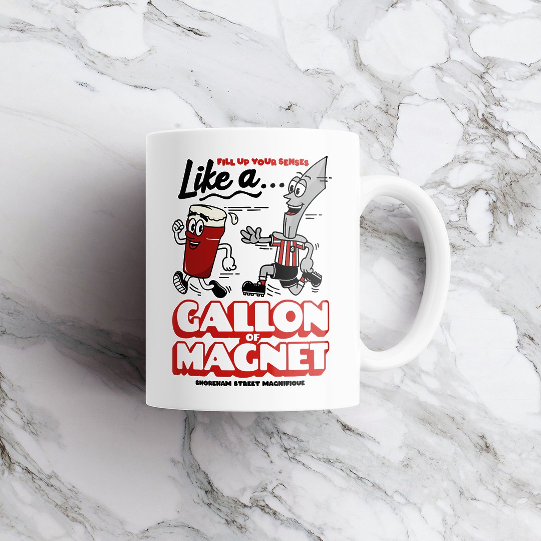 Bertie Blade Gallon of Magnet Retro Mascot Mug | Shoreham St. Magnifique