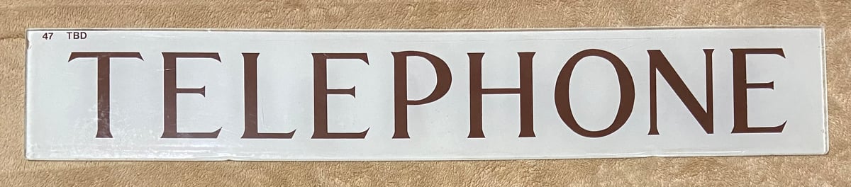 Authentic Glass British Telephone Booth Sign | WORLD HISTORICS & RELICS