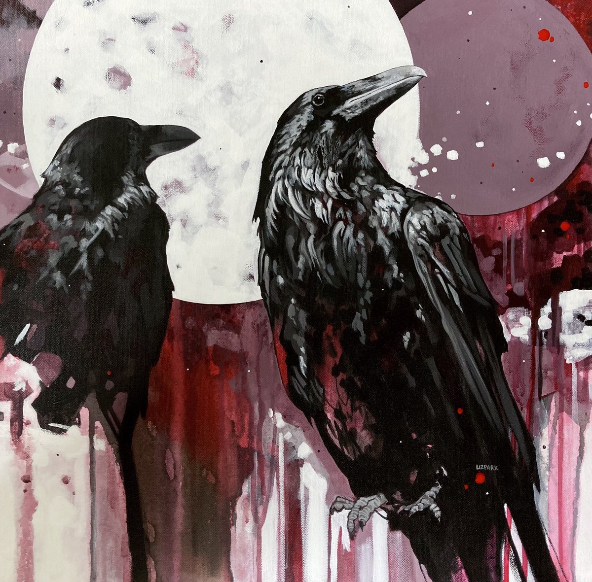 PRINT - Red Velvet Ravens | LIZ PARK ART