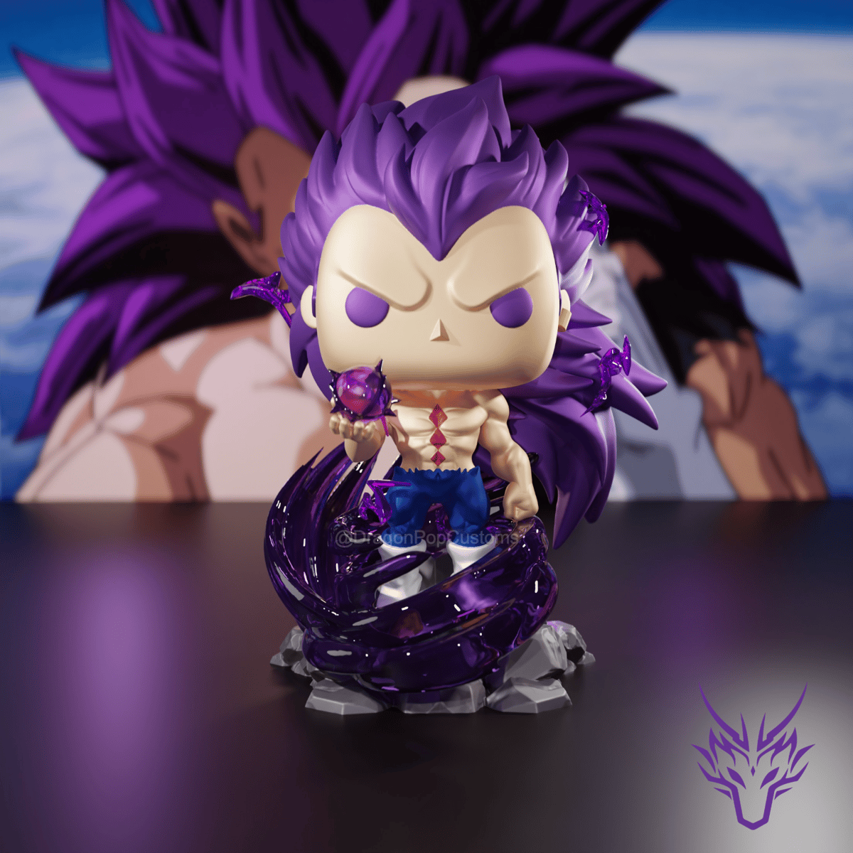 SUPER SAIYAN 3 VEGETA ULTRA EGO DRAGON BALL SUPER CUSTOM FUNKO POP | DragonPopCustoms