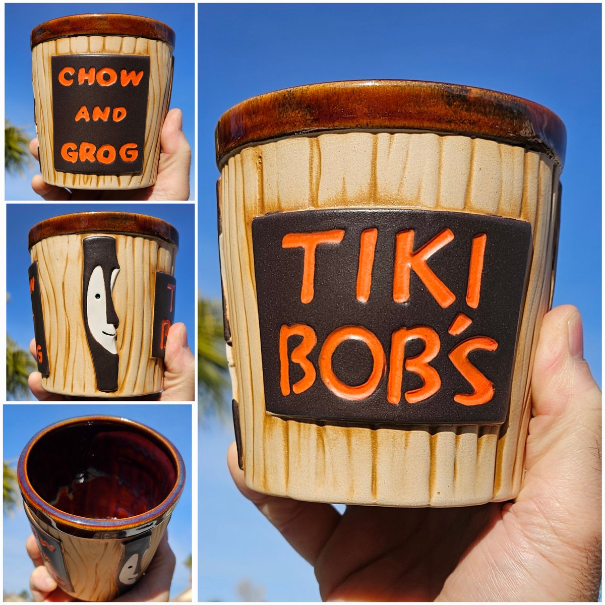Tiki Bob's Bucket Mug 1st Edition Limited to 50 w/Matching Swizzle FREE ...