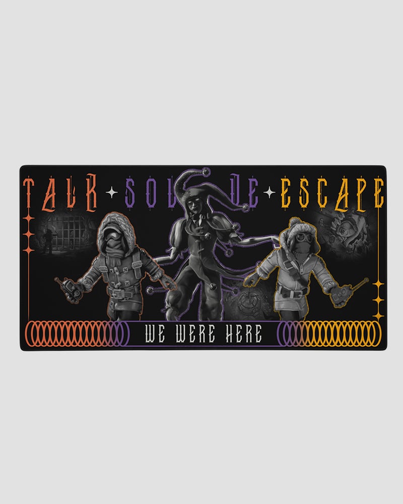 Talk - Solve - Escape | Gaming mouse pad | Total Mayhem Games