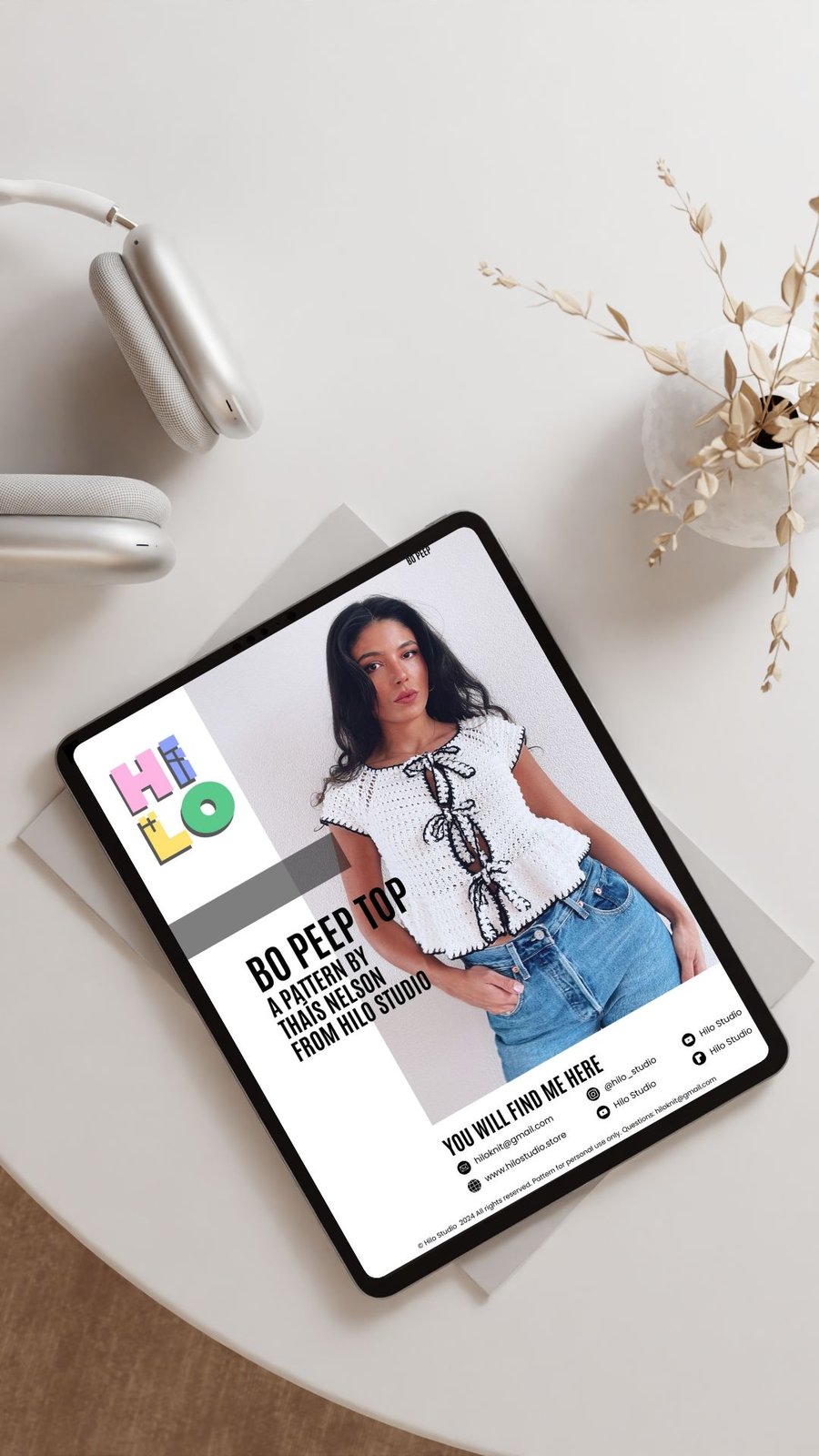 Pattern: Bo Peep top | Crochet and Knit Digital Patterns.