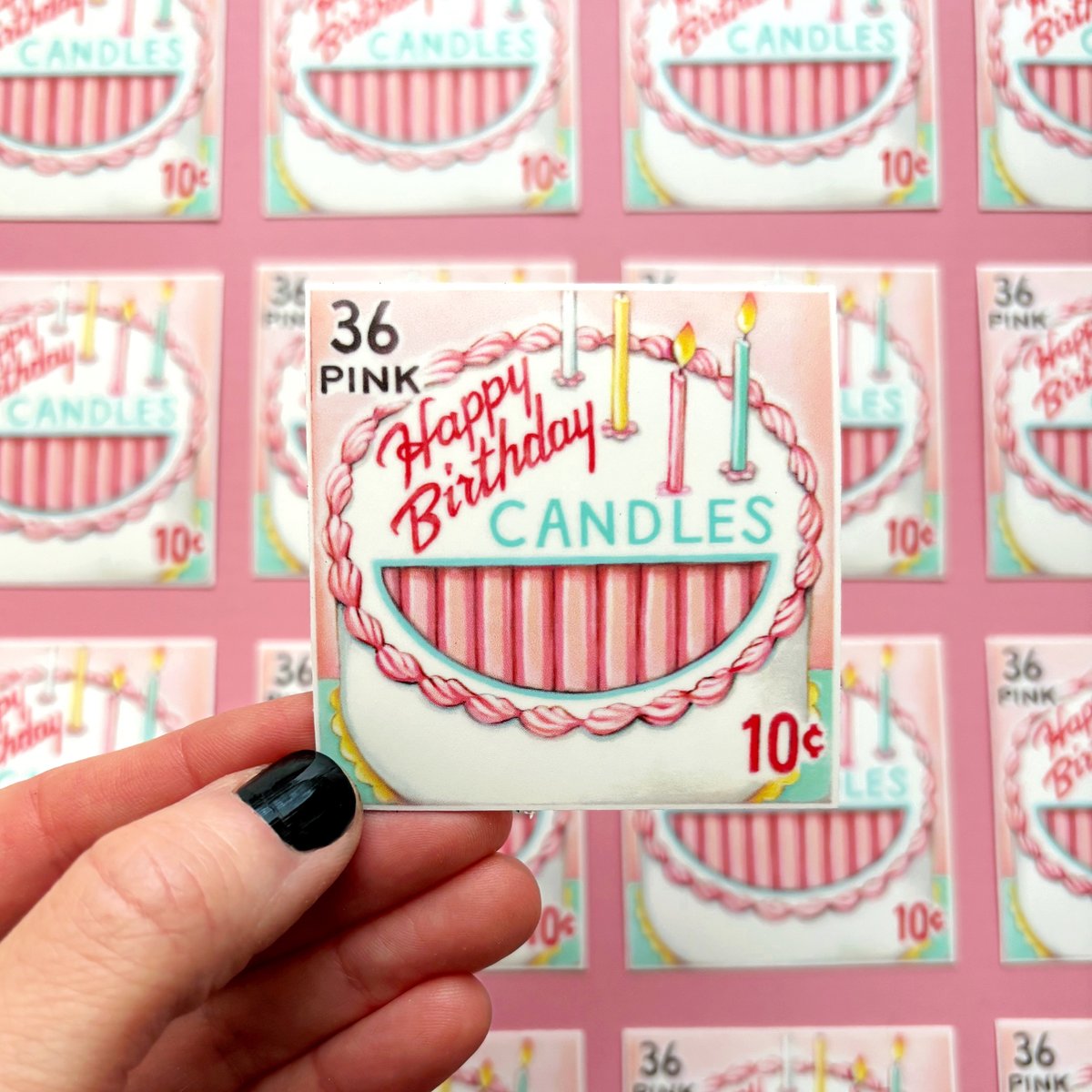 Box of Birthday candles sticker | Everyday is a Holiday