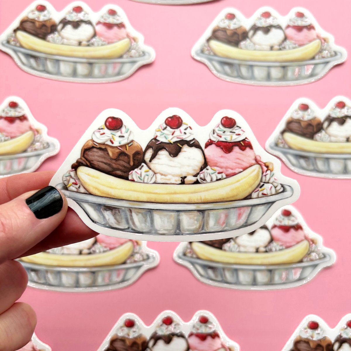 Banana split sticker | Everyday is a Holiday