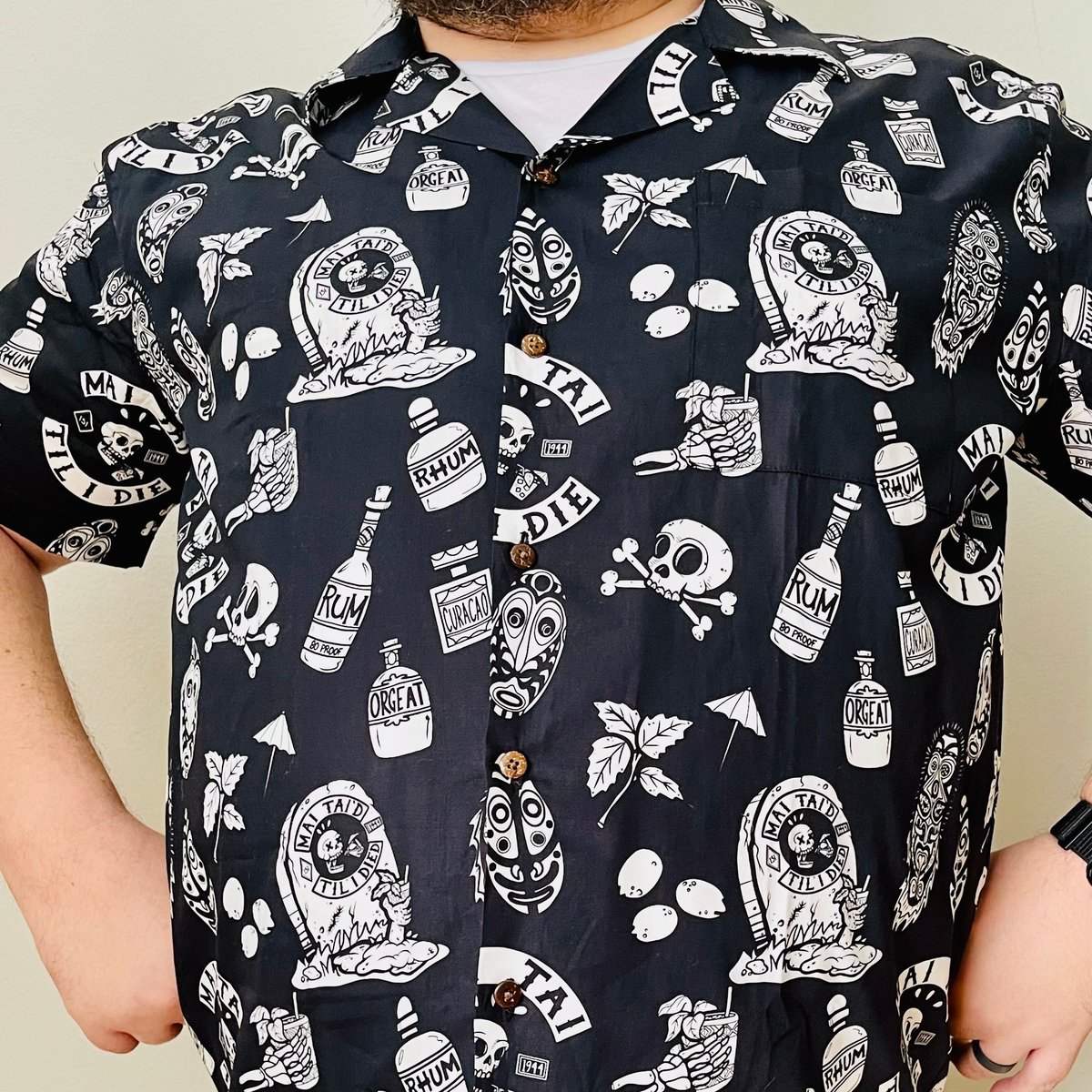 MAI TAI TIL I DIE 100% Cotton Button-Up Short Sleeve Aloha Shirt | The ...