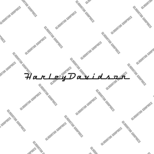 Harley Davidson "Vintage" Script Graphic | Gladiator Graphics