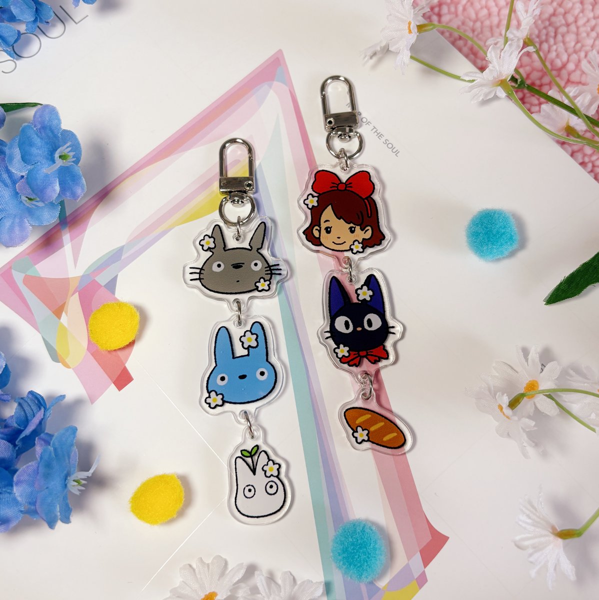 Ghibli Acrylic Keychains | Pink Little Clouds