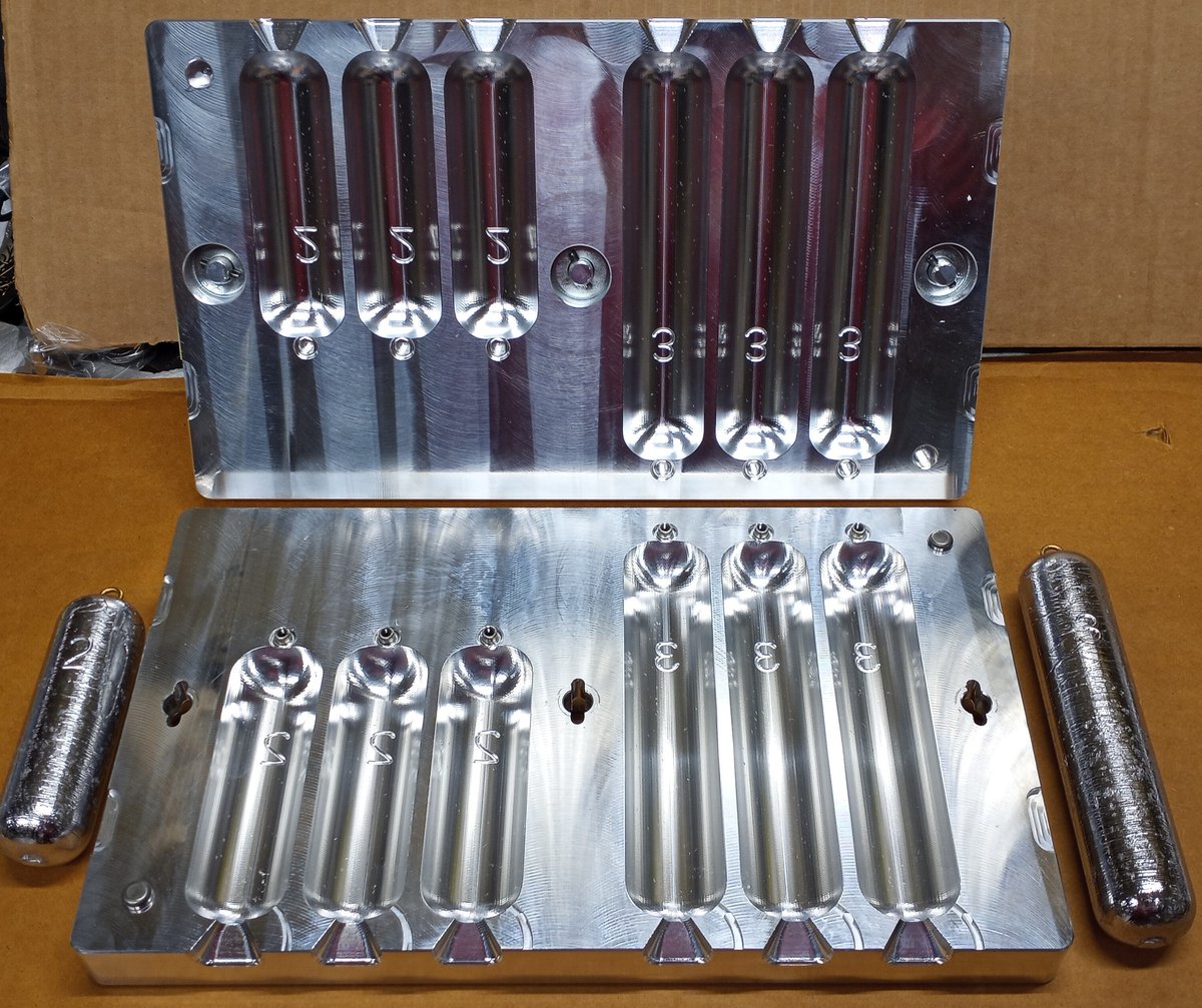Deep Drop Weight Mold (3 LB x 3 Cavity) ( 2 LB x 3 Cavity ) | Lake Side ...