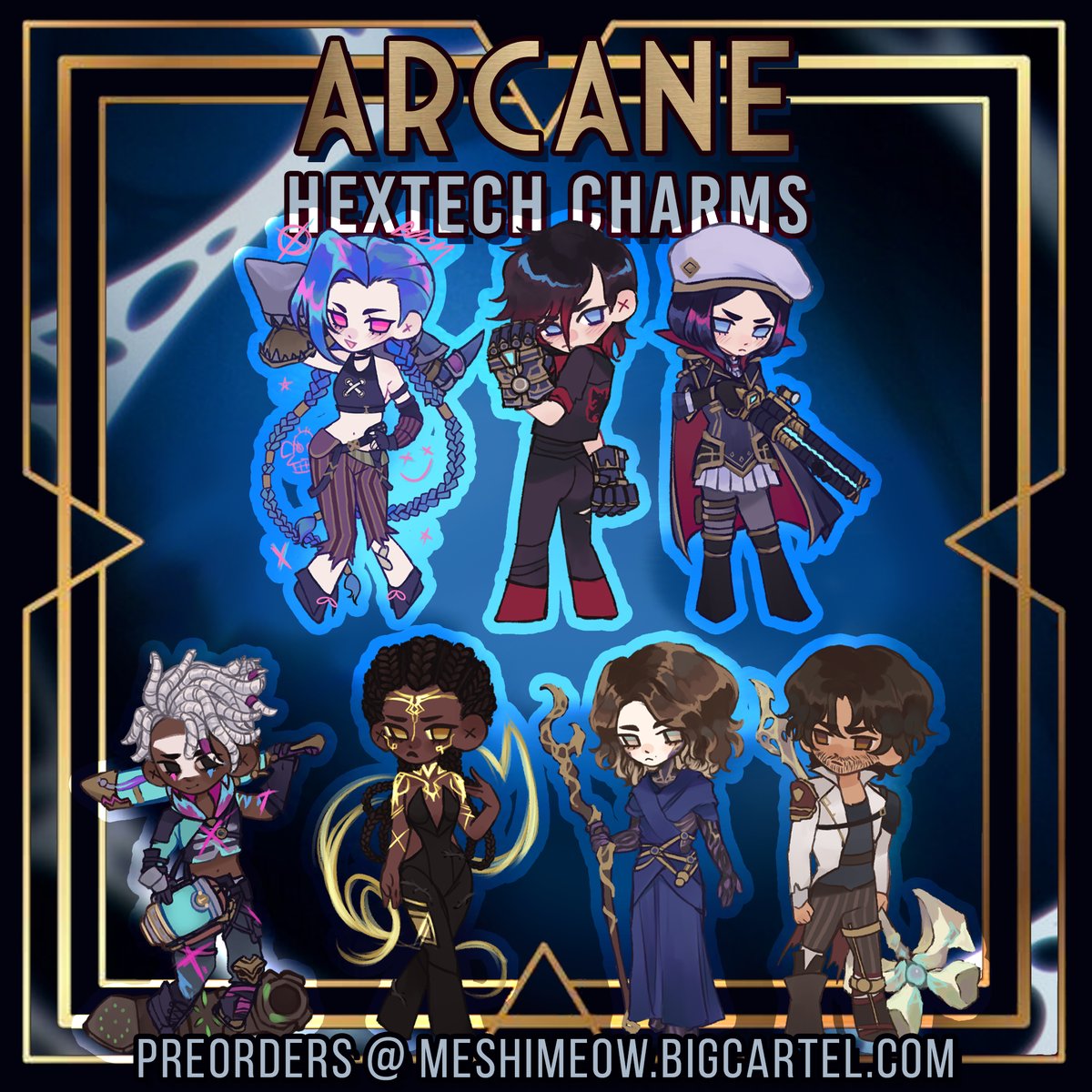 Arcane Reflective Hextech Charms | meshimeow