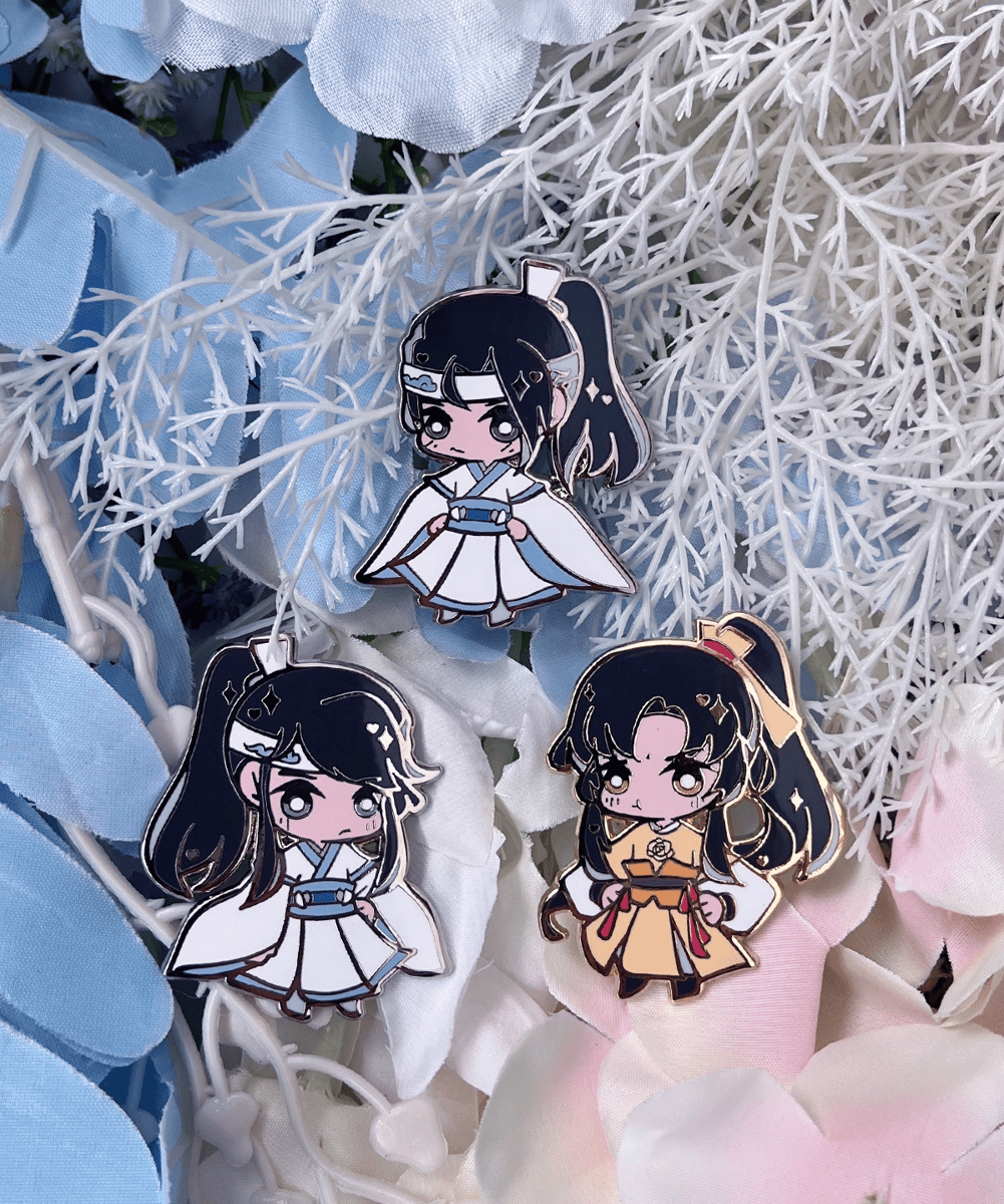 P4P MDZS Chibis (lsz, jl, ljy) - Enamel Pins | chaotixcanvas