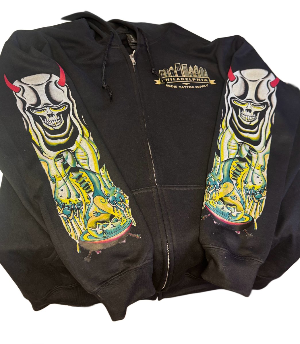 Philadelphia Eddie Tattoo Supply Zipup Hoodie ...