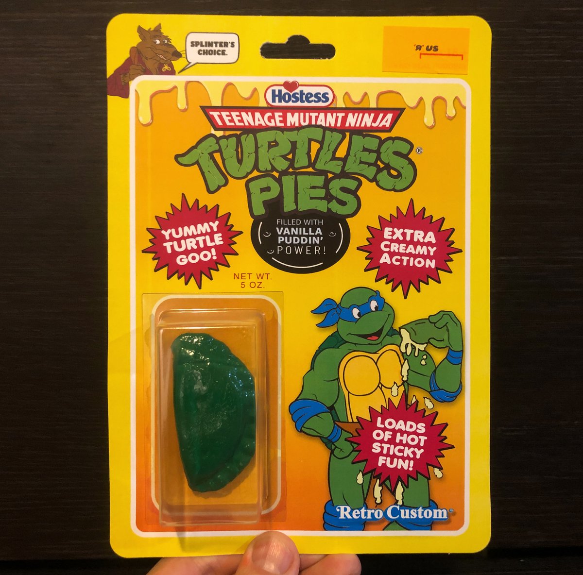 Turtle Pie mini replica Toy Art - Hand Made | Retro Custom Art