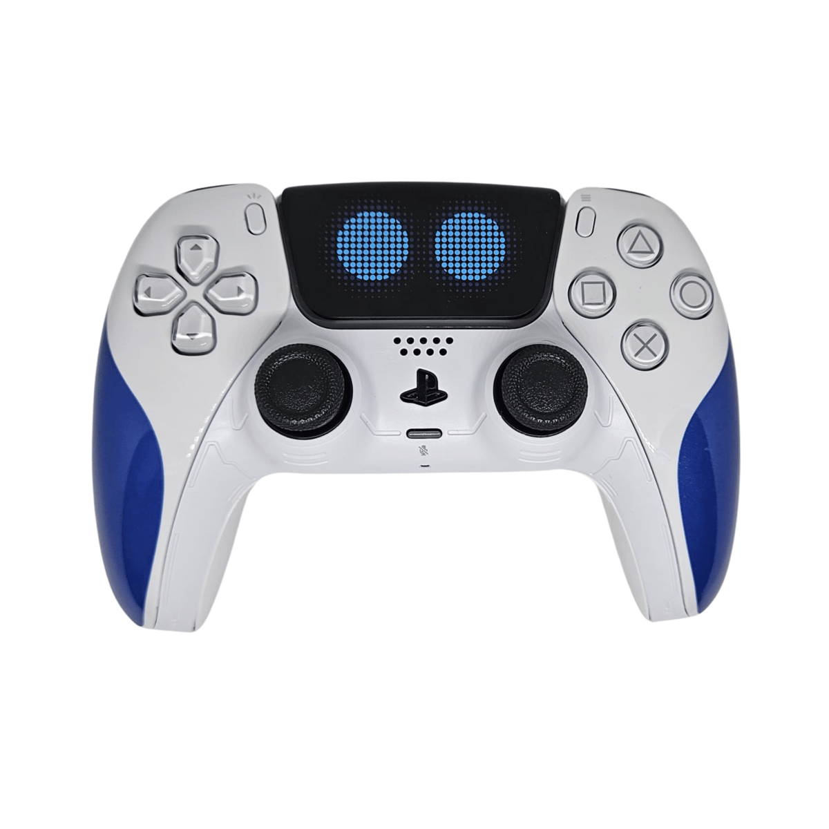 Custom PS5 DualSense Controller – Futuristic Blue & White Design with ...