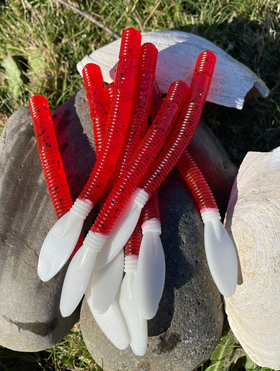 Nightmare- red, black flake, & white pearl | SNS Fishing AKA Scream’n Steel