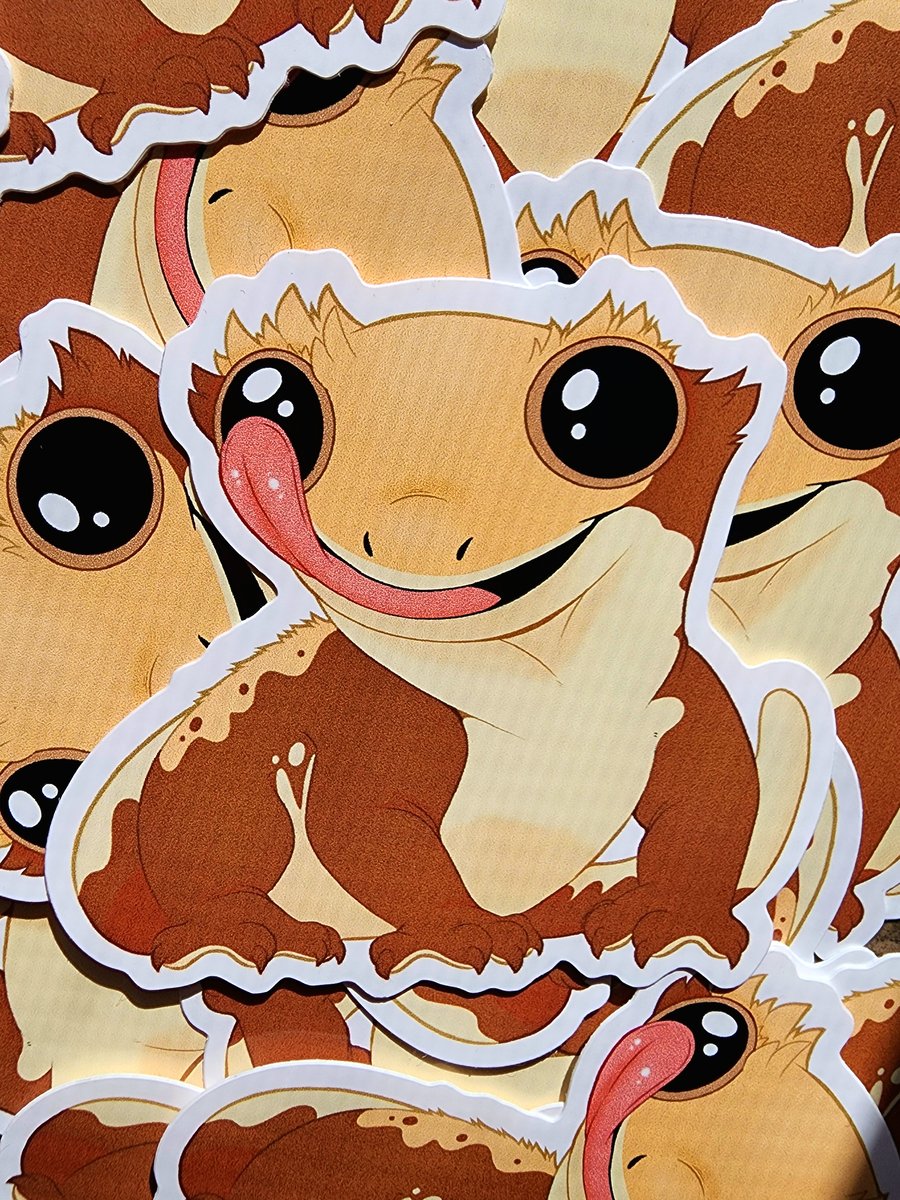 Crested Gecko Sticker | Plant Panda Studios