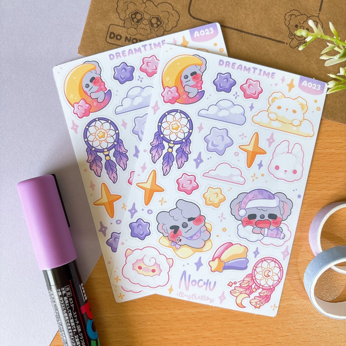 Dreamtime Sticker Sheet | NochuIllustrations