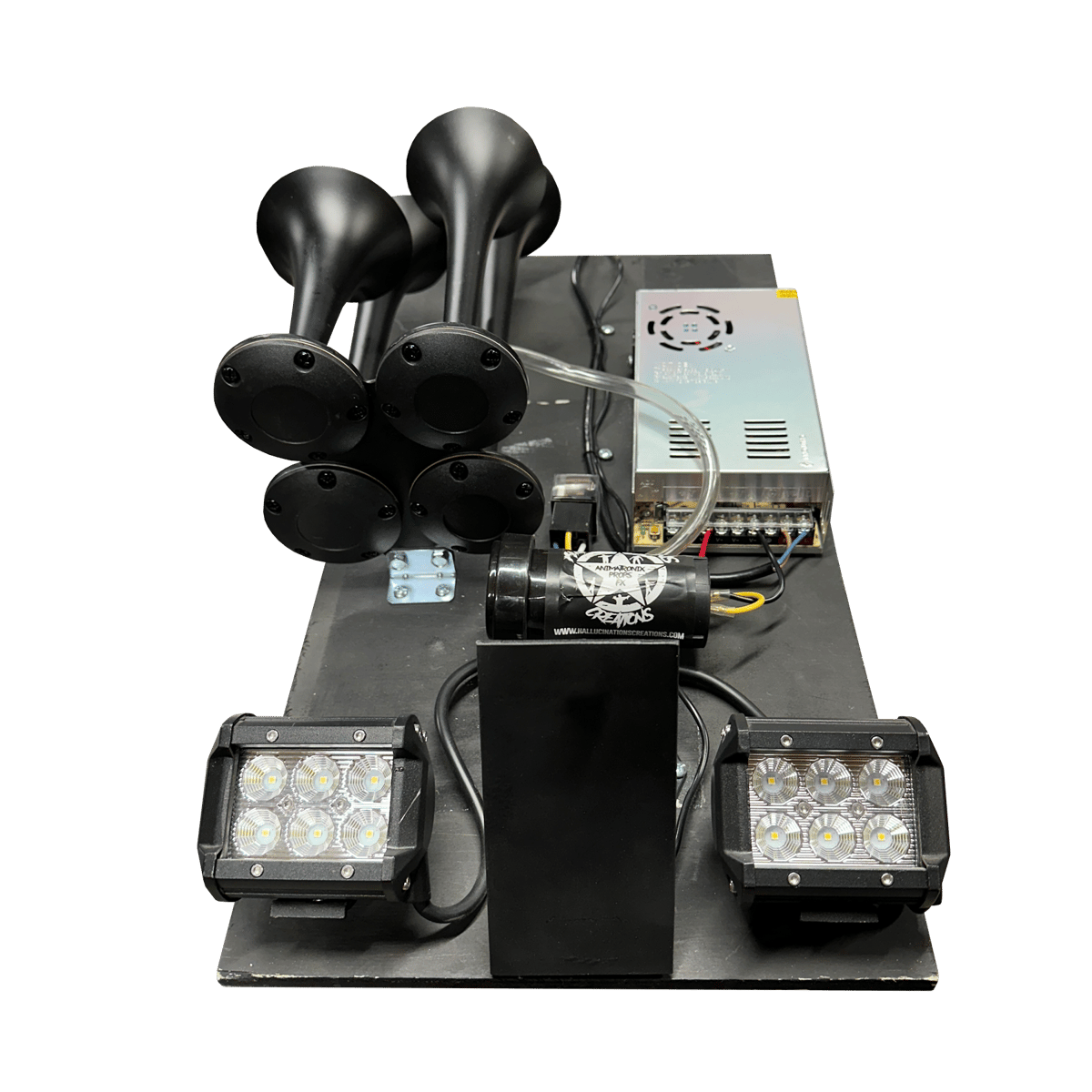 Hallucinations Creations Inc — Electric Mega Horn Blaster / Car Crash Kit