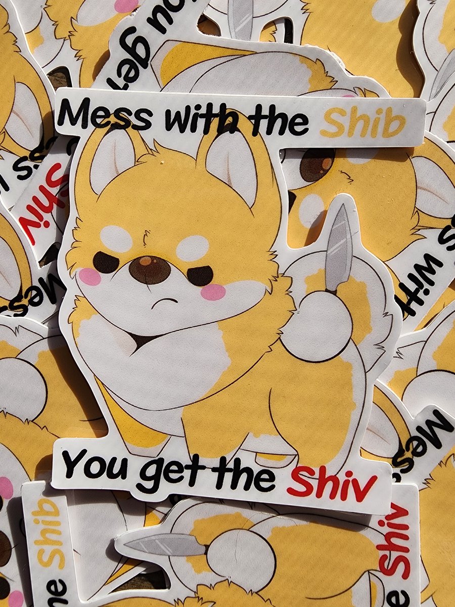 Angry Shiba Sticker | Plant Panda Studios