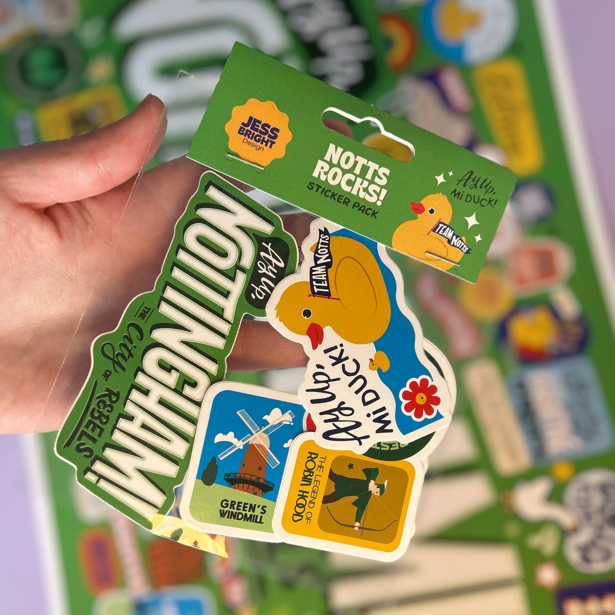 Notts Rocks Sticker Pack | Jess Bright Design Shop