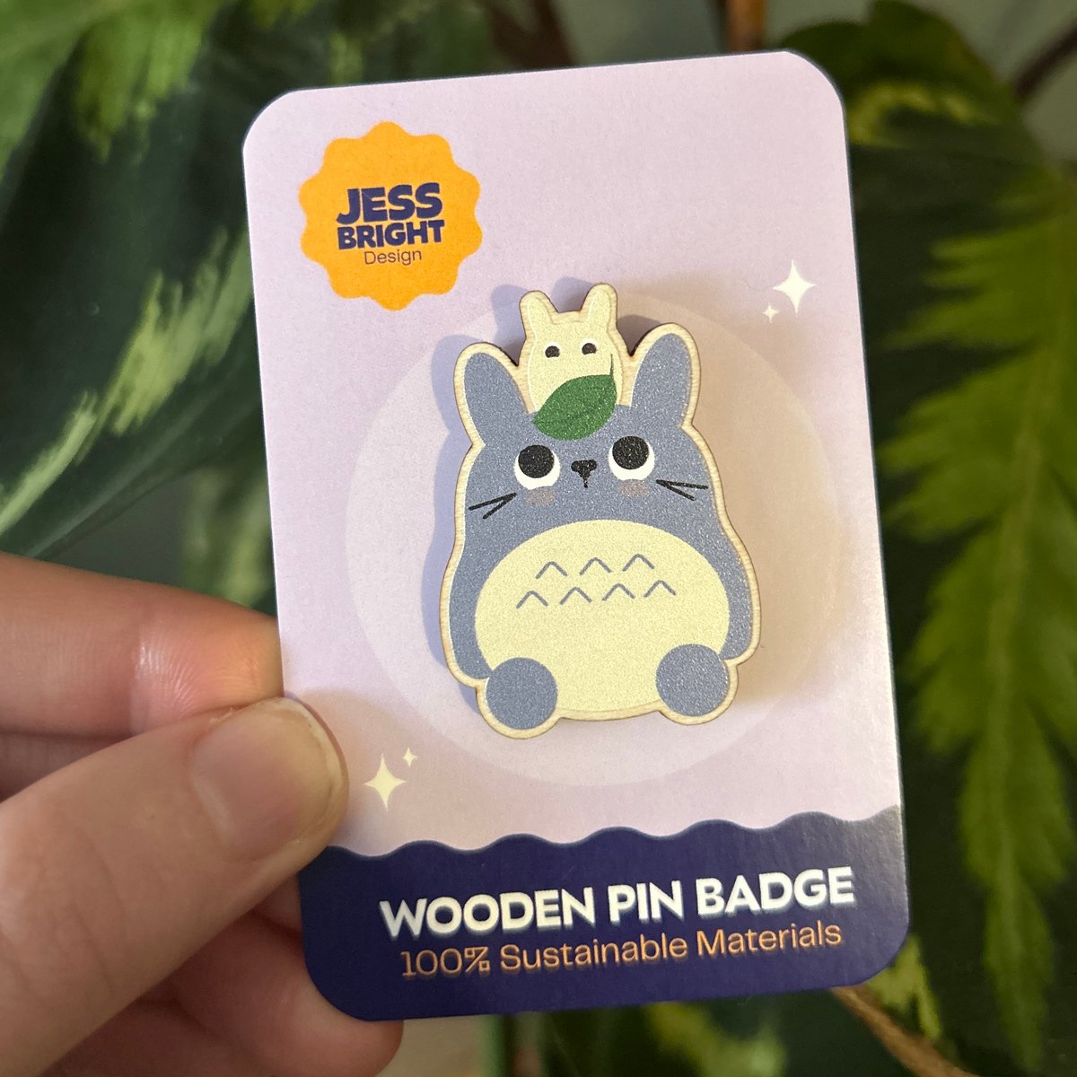 Totoro Pin Badge | Jess Bright Design Shop