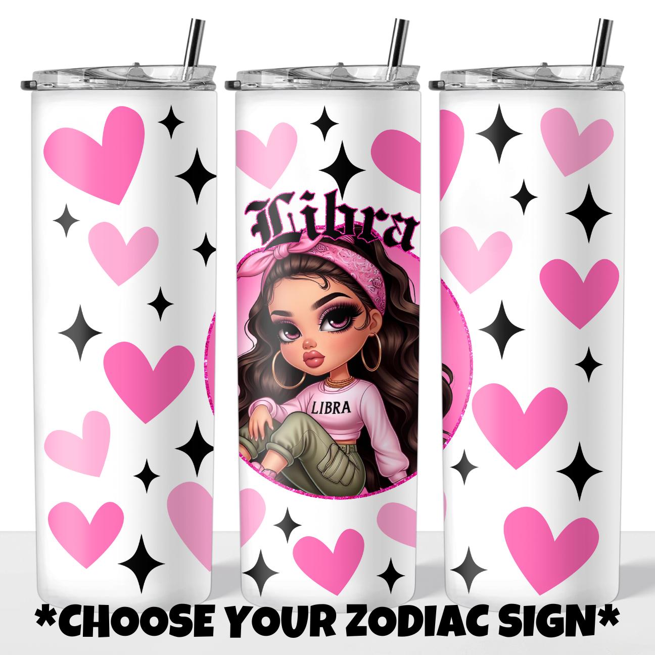 Zodiac Doll (Select Your Zodiac) 20oz Tumbler💖 | Lash Creations & Crafts
