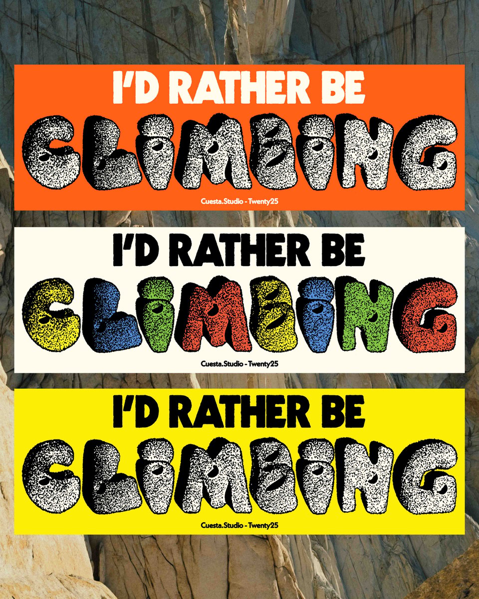 Rock Climbing Bumper Stickers (3 Pack) | CUESTA STUDIO