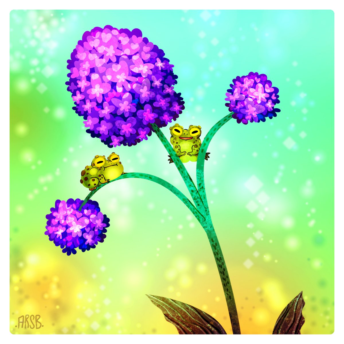 Two frogs | Pickled Alice Art