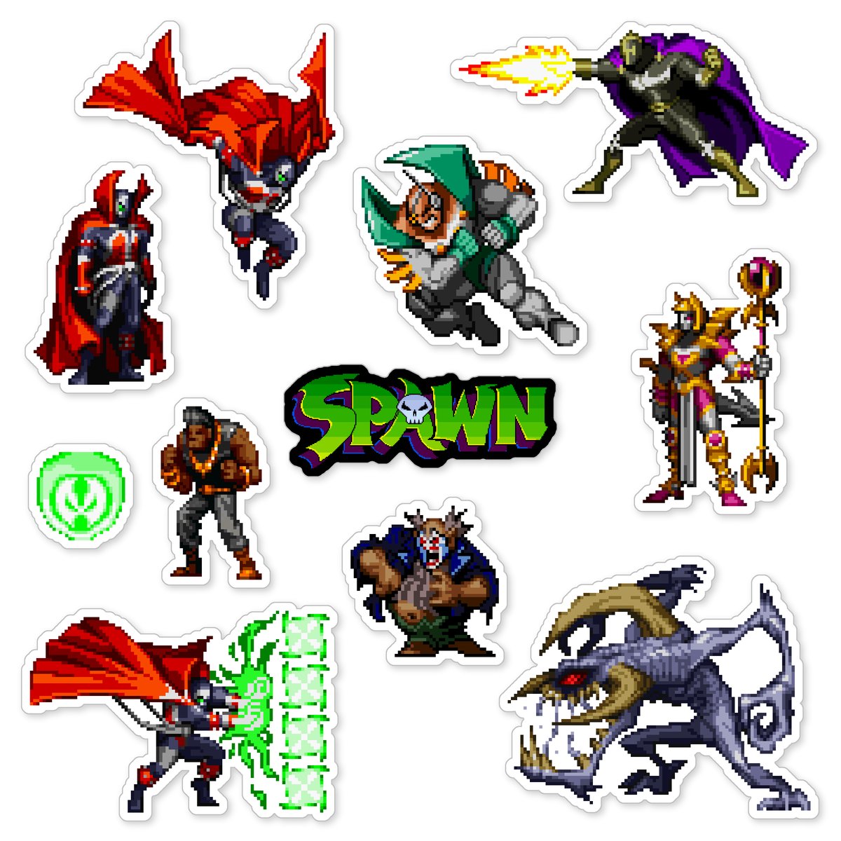 Todd McFarlane's Spawn: The Video Game Sticker Set (11 Pieces ...
