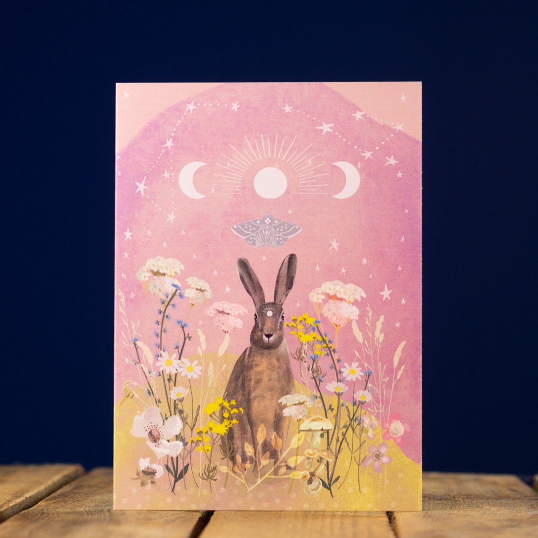 Triple Moon Hare Card by Glitter & Earth | The Moon Cave