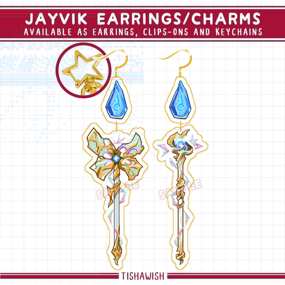 [Earrings/Charm] Jayvik Earrings/Keychains | tishawish