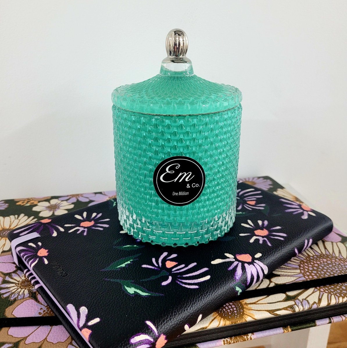 Teal Raindrop Jar | Em & Co.