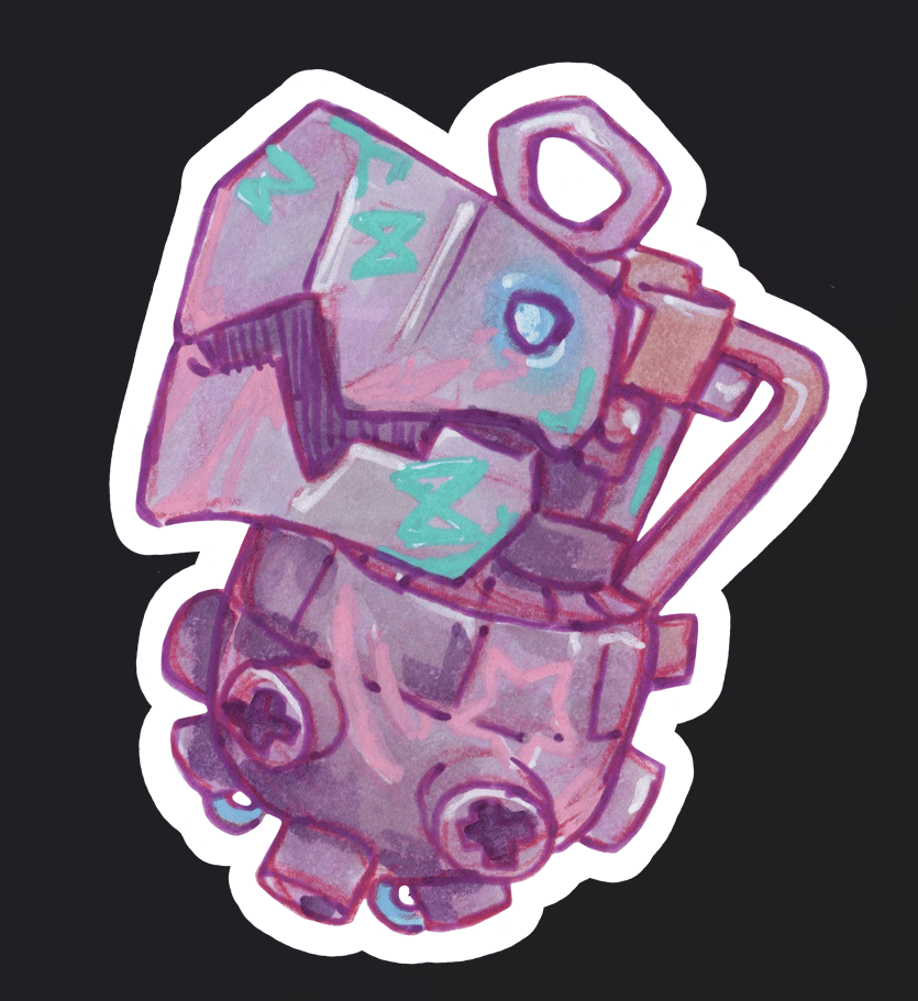 Jinx Chomper sticker | Arcane | YukikoYamadaVT