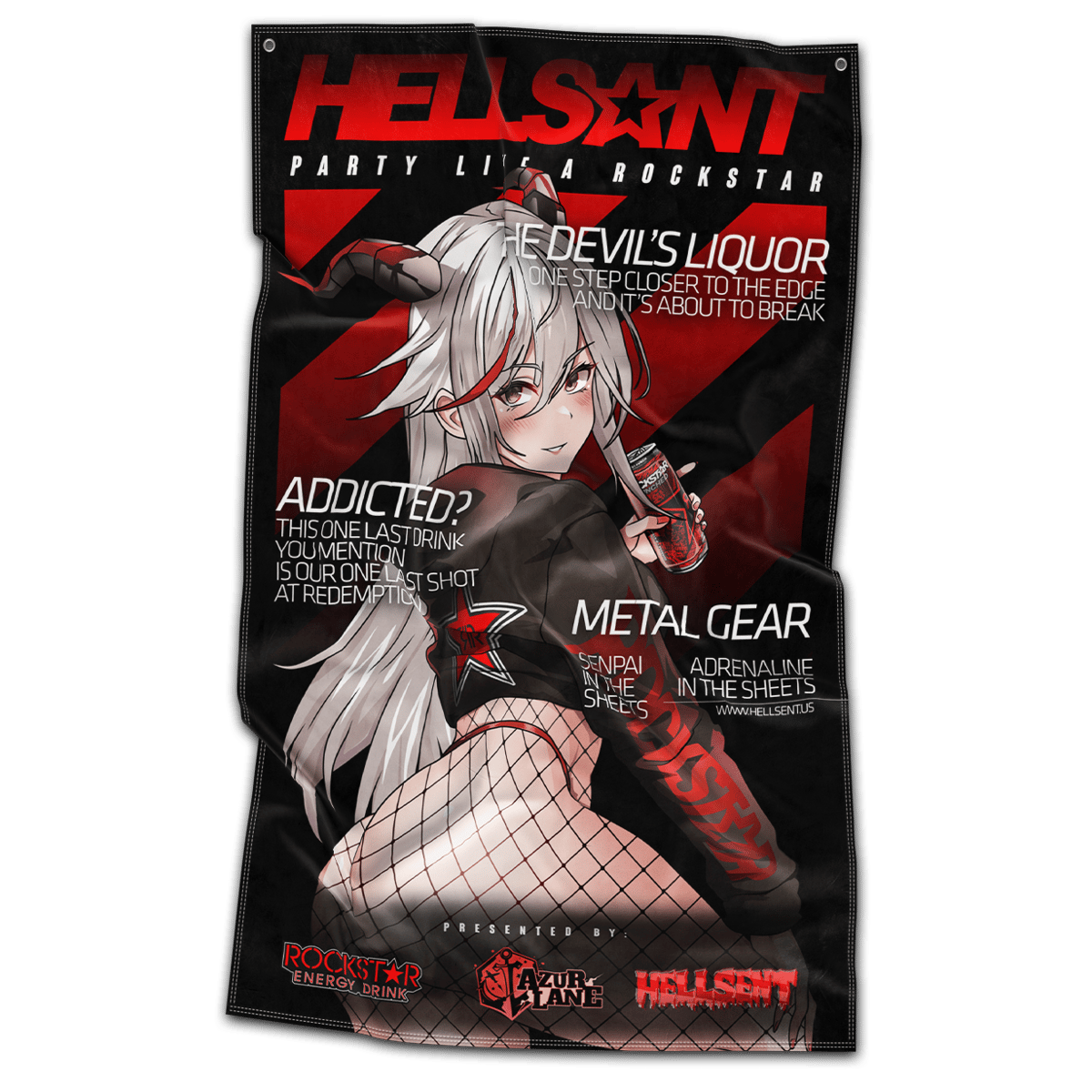 Rockstar Fruit Punch Flag | Hellsent