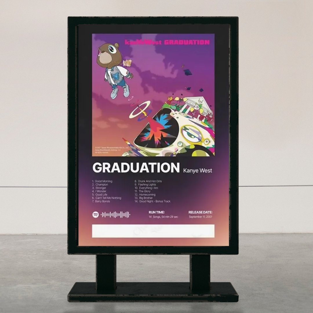 Kanye West Graduation Bear Poster Kanye West Graduation Album Cover
