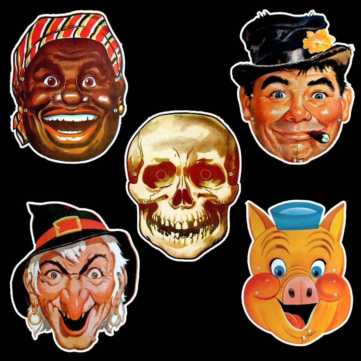 Phony Face - Vinyl Sticker Mask Collection Set - 02 | Phony Face