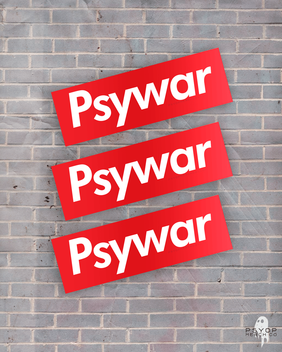 PSYWAR Block Logo Sticker (3-pack) | PSYOP Merch Co