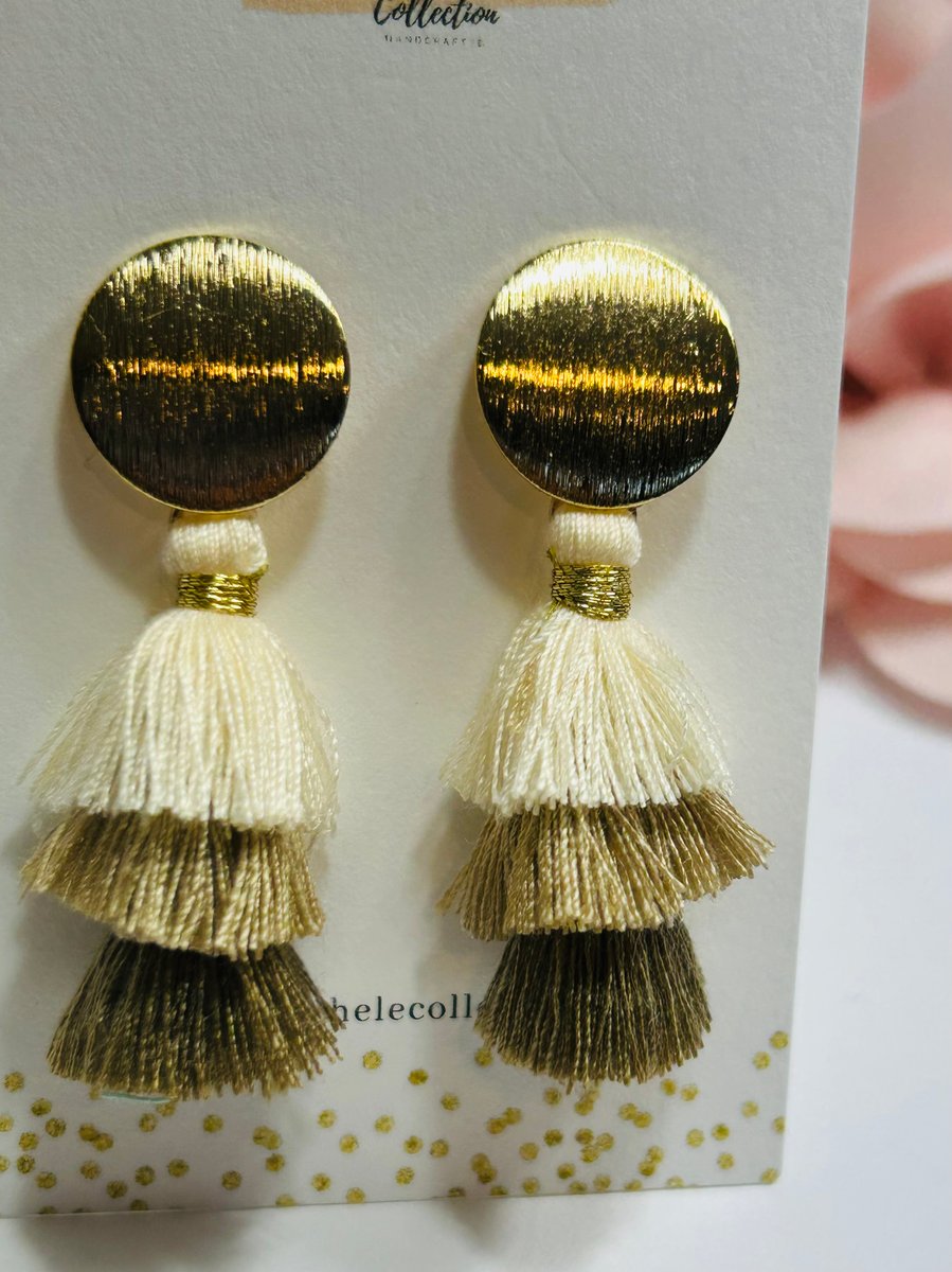 Mini Tiered Tassel Dangle Drop Earrings (Coffee Brown) | S. Michele ...